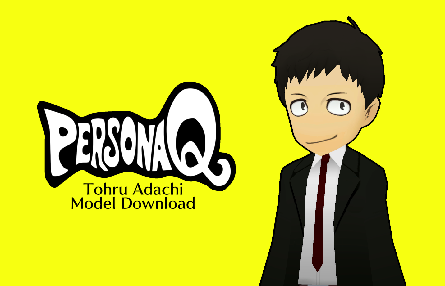 Persona Q - Tohru Adachi (Model Download) by ApricotHere on DeviantArt
