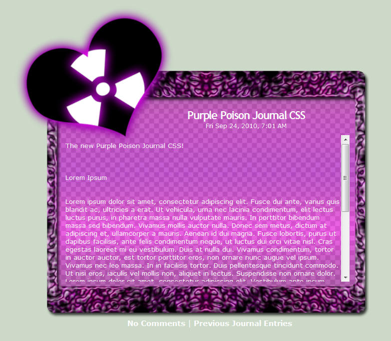 Purple Poison Journal CSS by FerretJAcK on DeviantArt