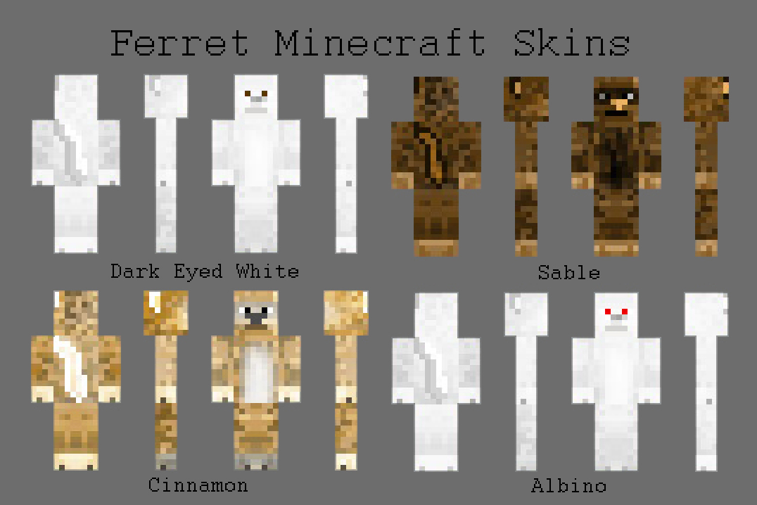 Minecraft Skin: Ferrets by FerretJAcK on DeviantArt
