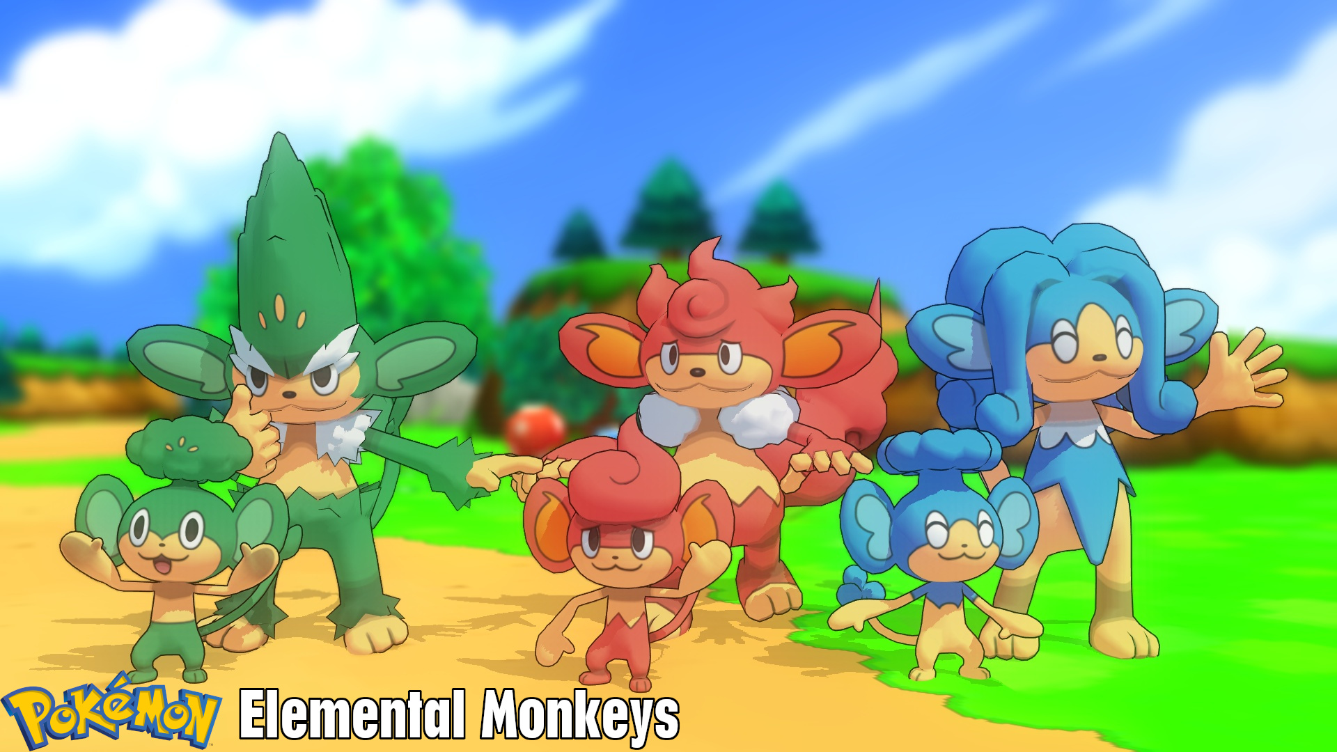 [MMD DL] Elemental Monkeys by creatingsmygame on DeviantArt