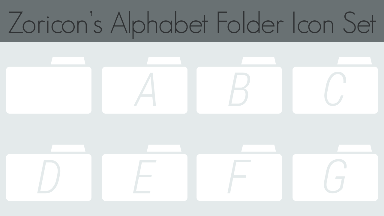 Alphabet Folder Icons by zoricon on DeviantArt