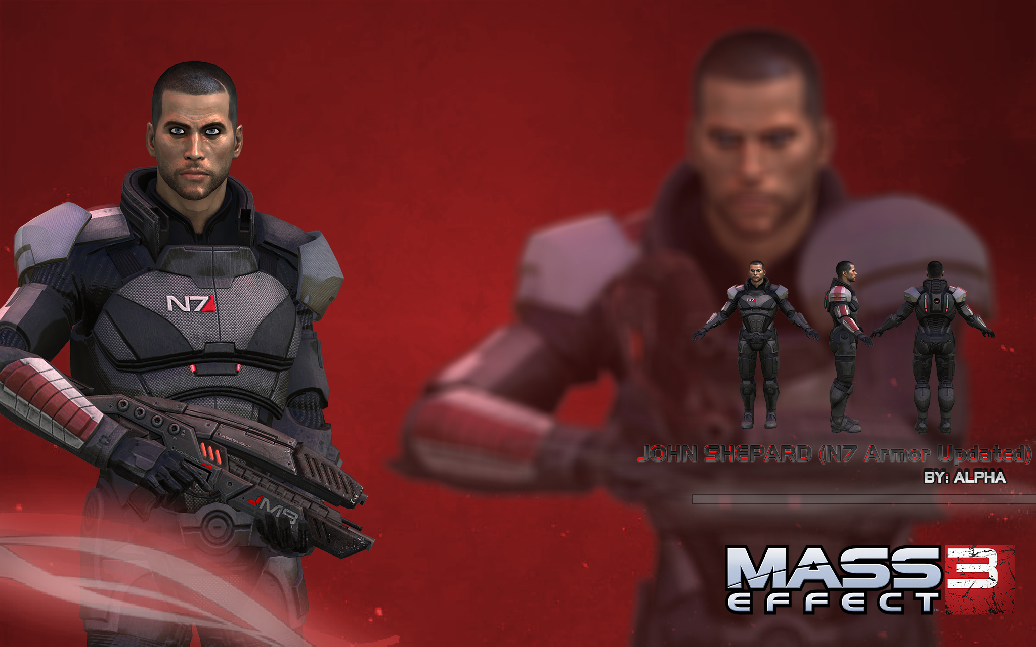 Mass Effect 3: John Shepard UPDATED by XNASyndicate on DeviantArt