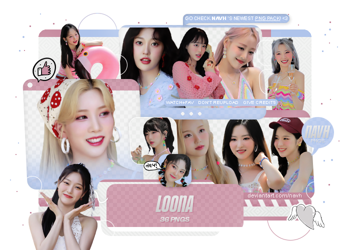 [PNGPACK] LOONA - SUMMER PACKAGE DIARY 2022 1 by navh on DeviantArt