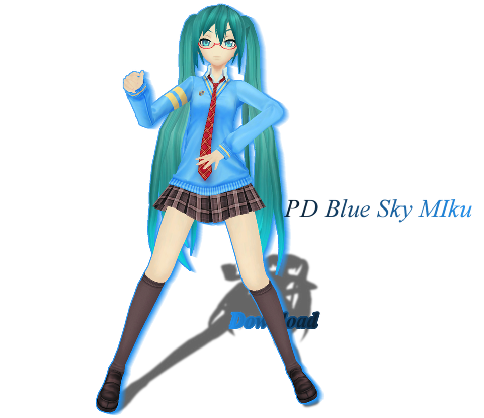 .:MMD:. Project Diva Blue Sky Miku [DOWNLOAD] by Len11999 on DeviantArt