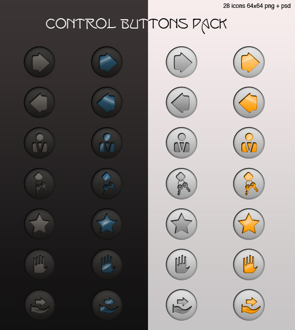 Control Buttons png + psd by LeMex on DeviantArt