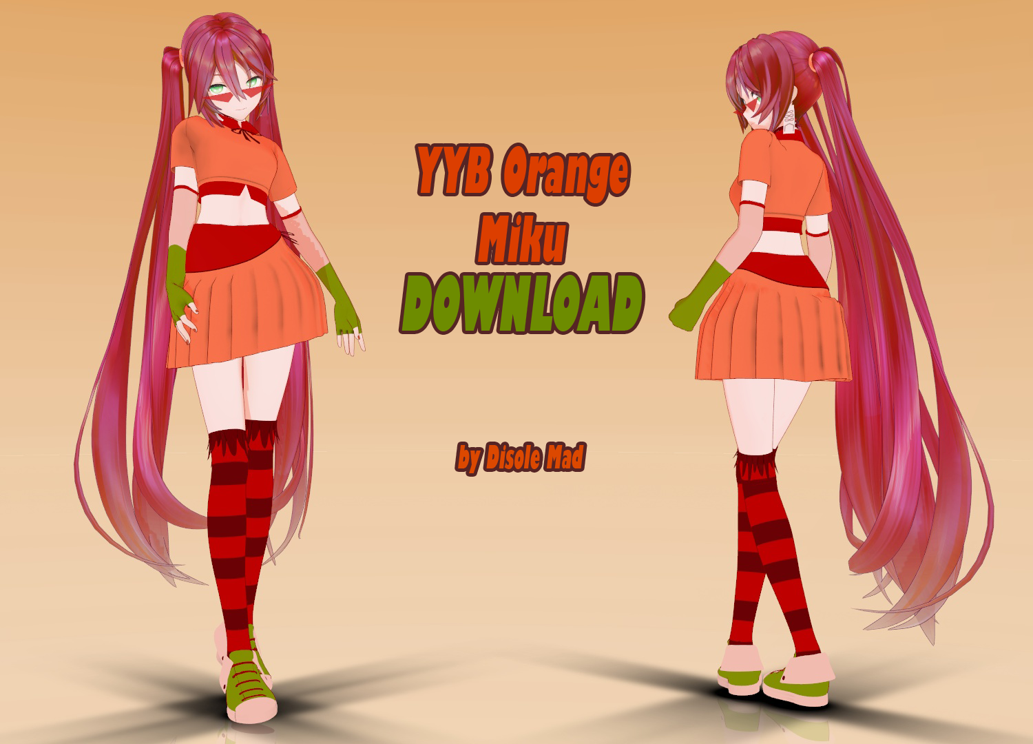 [MMD] YYB Orange Miku (DOWNLOAD) by DisoleMad on DeviantArt