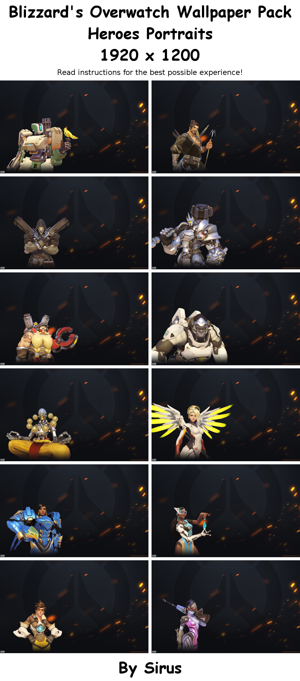 Overwatch Fire Wallpaper Pack - 1920x1200 by Sirusdark on DeviantArt