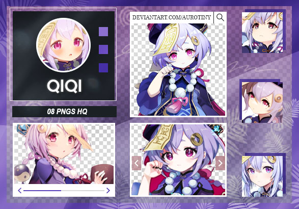 Qiqi [Genshin impact] png pack [UPDATED] by aurotiny on DeviantArt