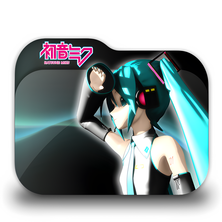 Hatsune Miku (Vocaloid) Folder Icon by MJI13 on DeviantArt