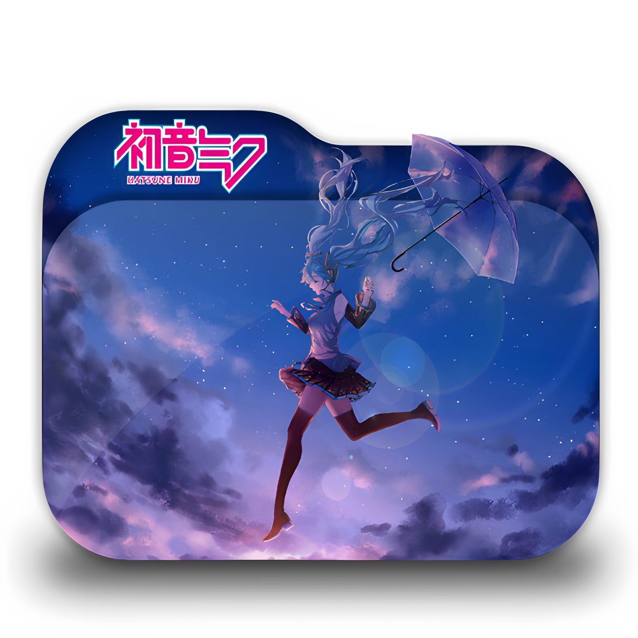 Hatsune Miku (Vocaloid) Folder Icon by MJI13 on DeviantArt