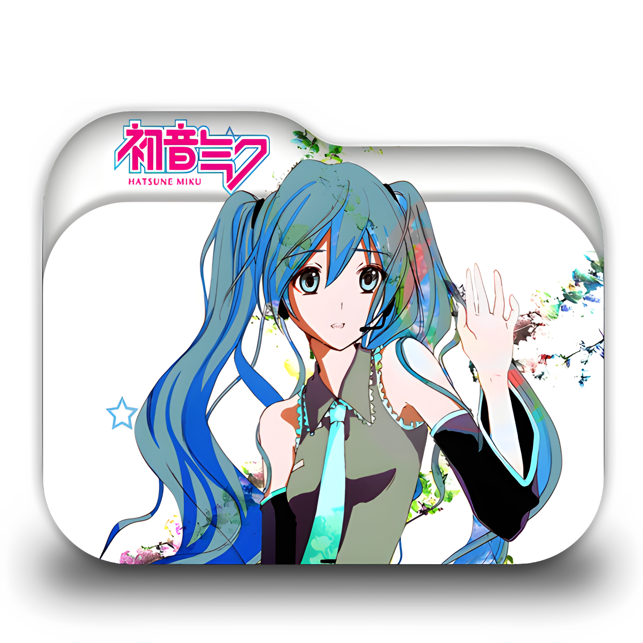 Hatsune Miku (Vocaloid) Folder Icon by MJI13 on DeviantArt