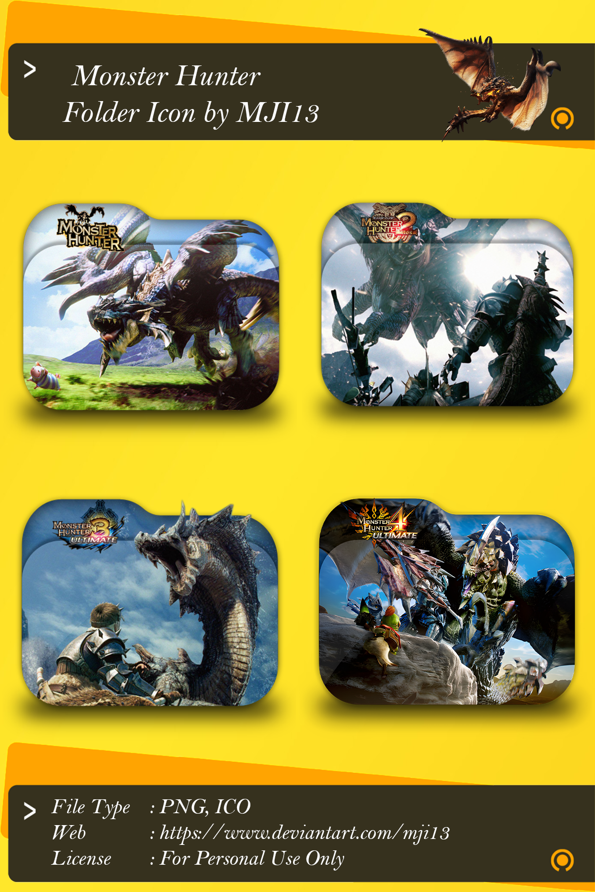 Monster Hunter Folder Icon Pack by MJI13 on DeviantArt