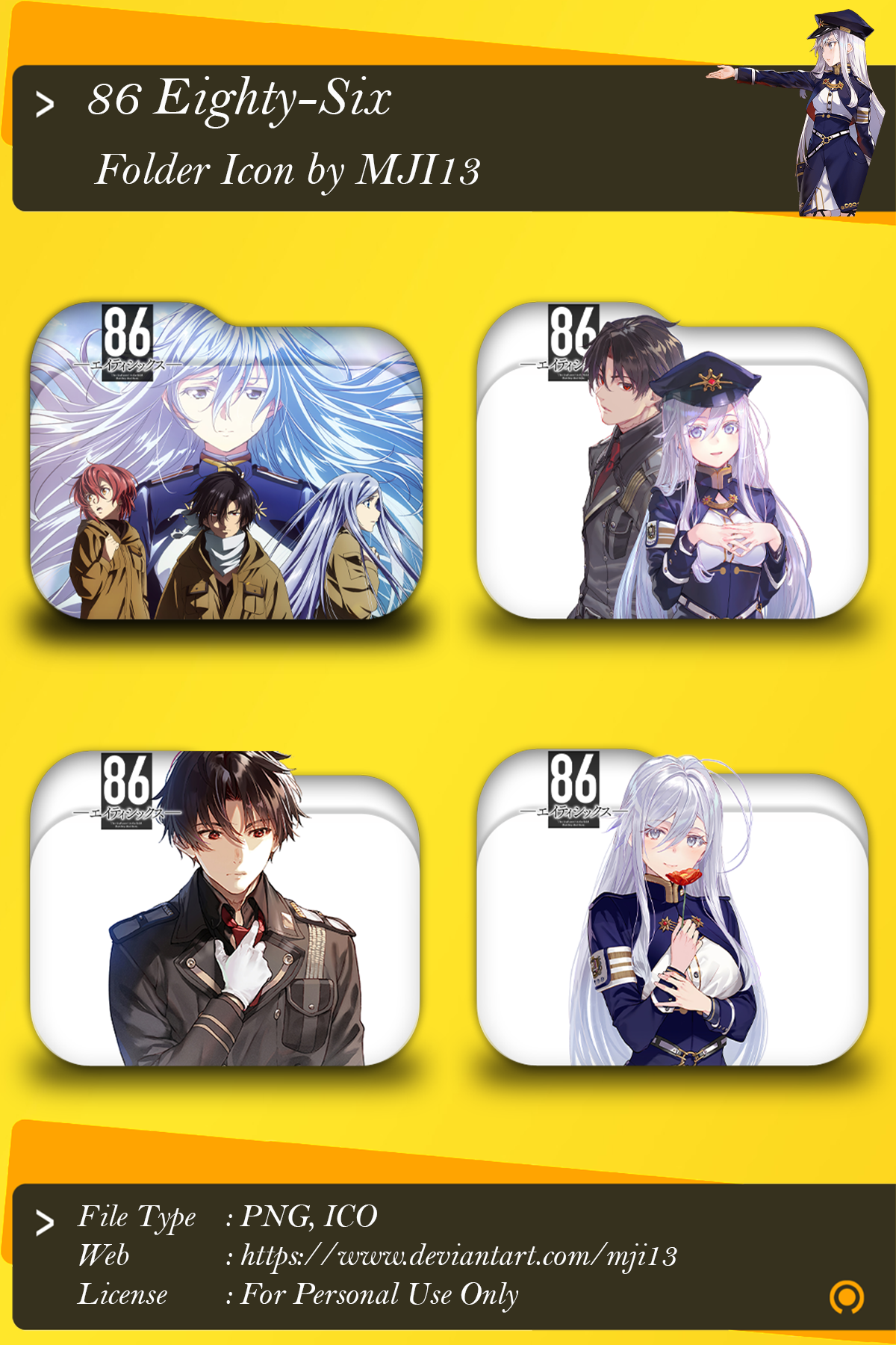 86 - Eighty Six Folder Icon Pack by MJI13 on DeviantArt