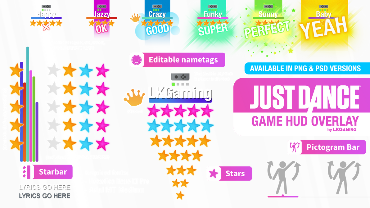 Just Dance (2019-2022) HUD Overlay Template by LKGamingART on DeviantArt