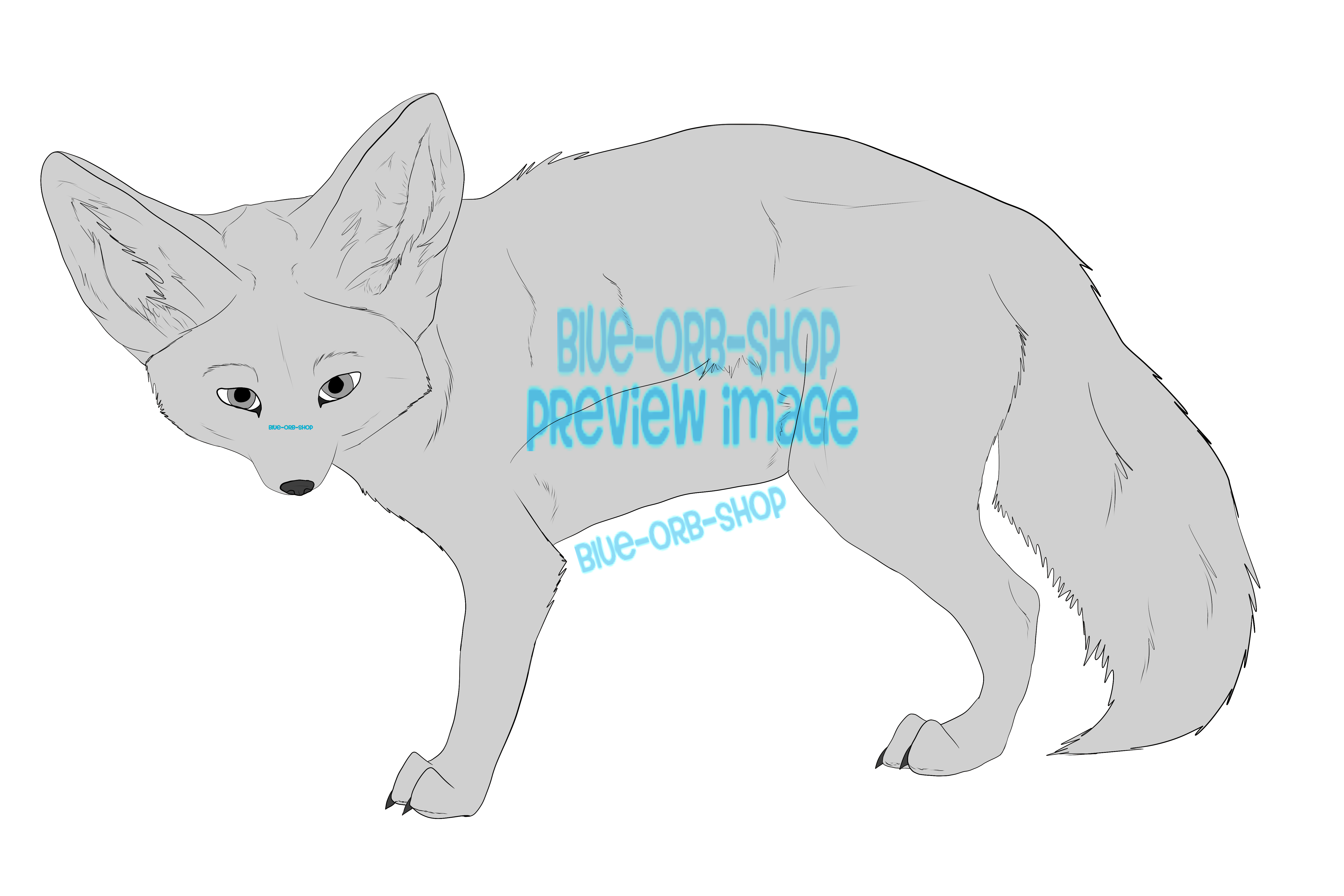 Fennec Fox Lineart - P2U .PSD by Blue-Orb-Shop on DeviantArt