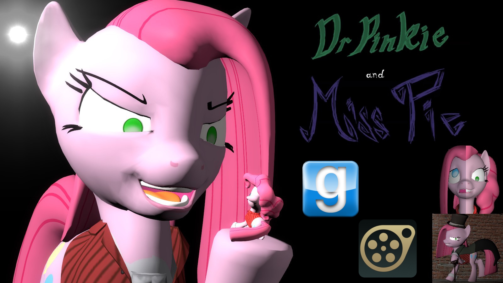 Dr Pinkie and Miss Pie SFM-Gmod ponies by LunarGuardWhoof on DeviantArt