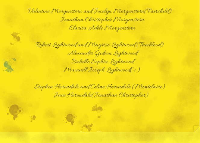 Shadowhunter families by LauraDark666 on DeviantArt