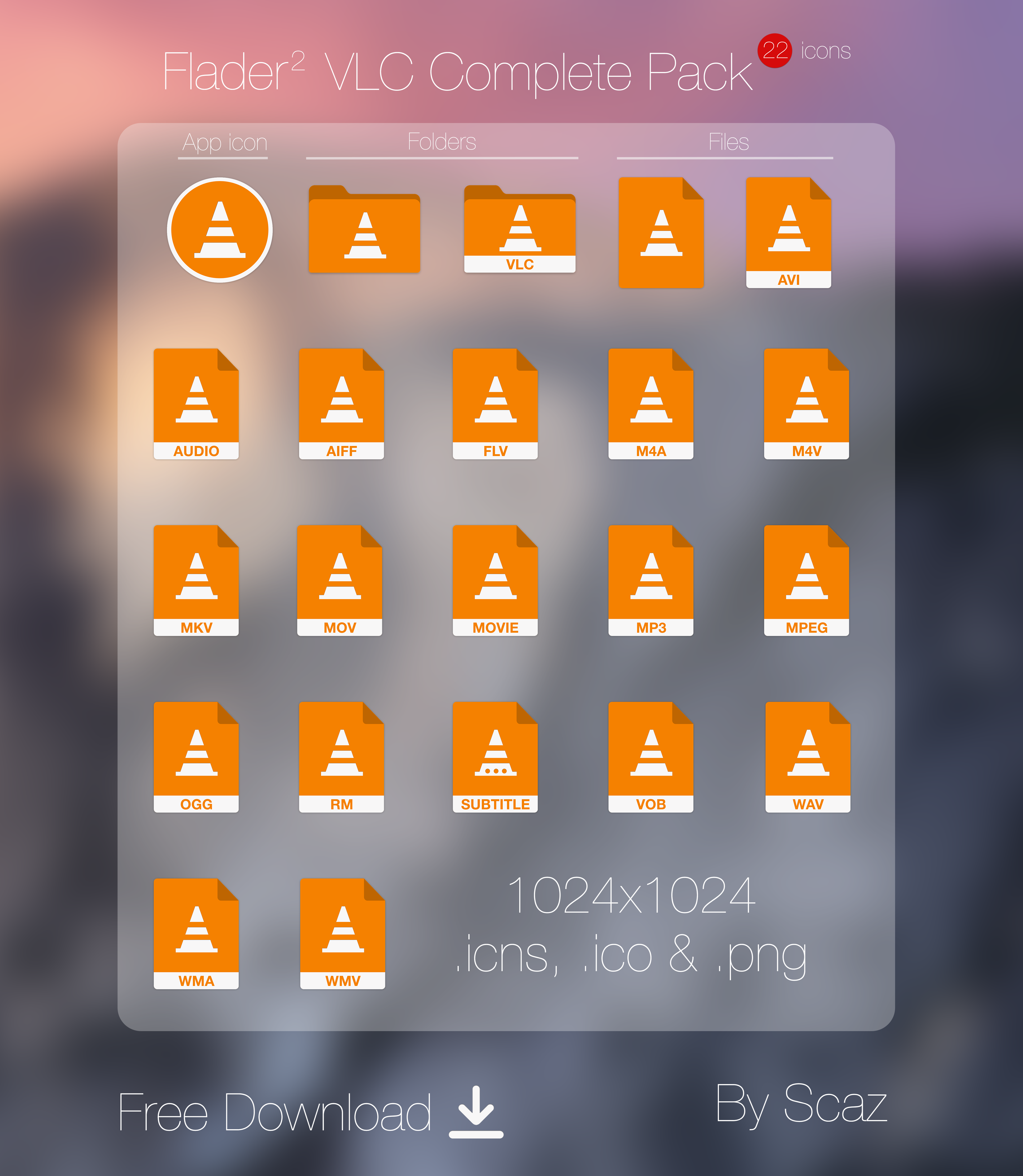 Flader 2 : VLC Pack (icon app, folders, files) by scafer31000 on DeviantArt