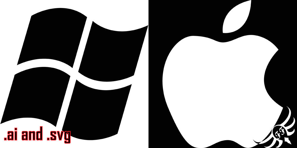 Vector Stock of Apple and Windows Logo by Fundamentally-Flawed on ...
