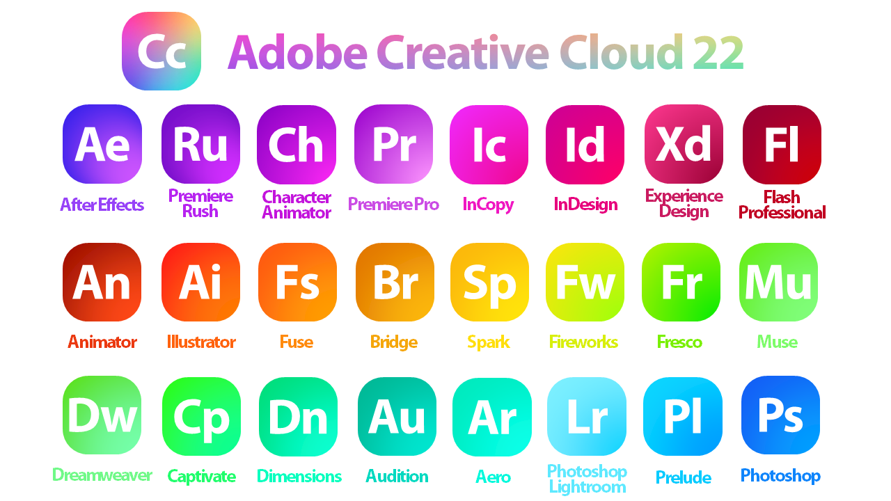 Adobe Creative Cloud Icons