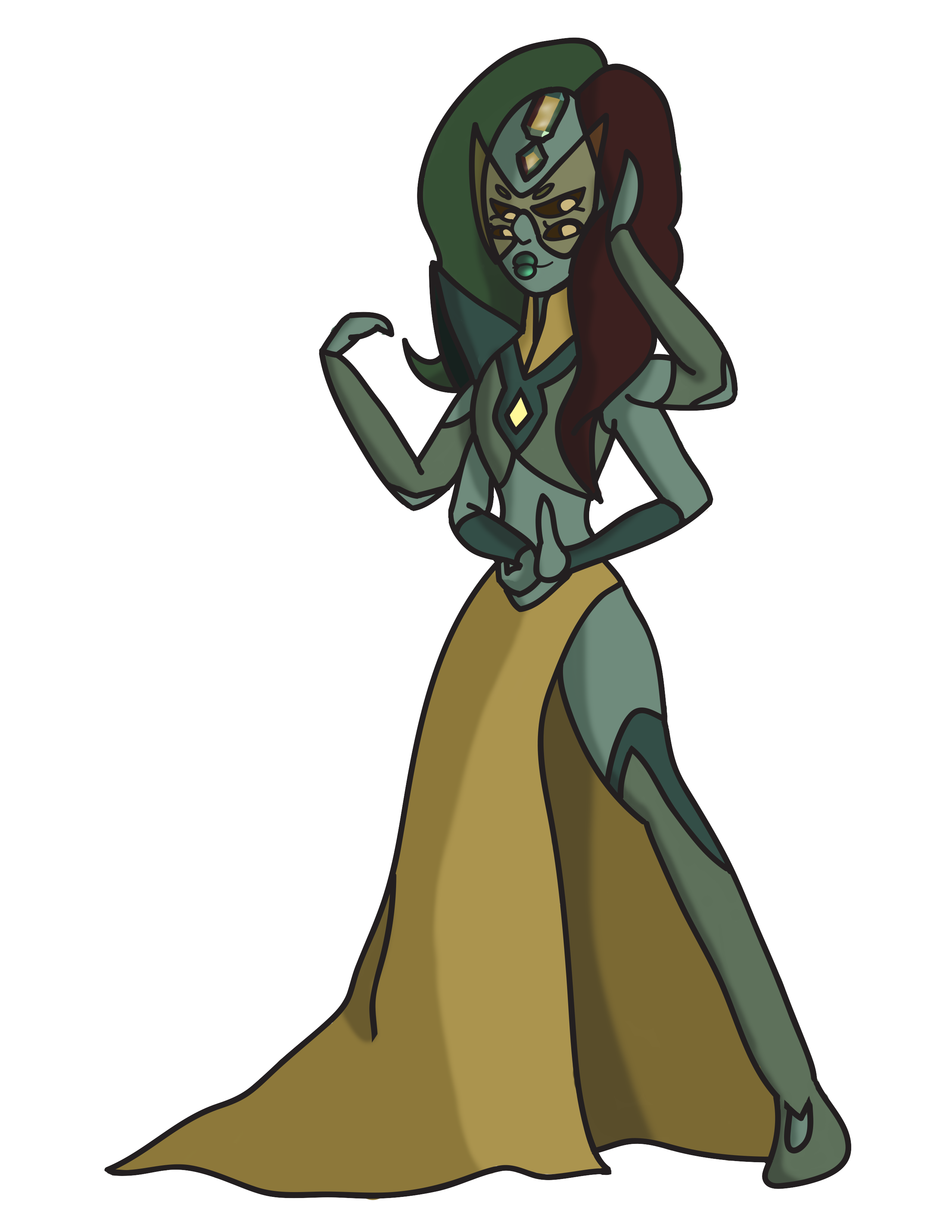 Green opal (fusion) by flamekitty123 on DeviantArt