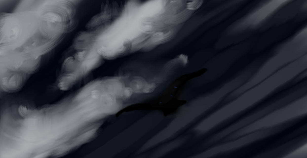 Crow In The Dark Sky by nachowskin on DeviantArt