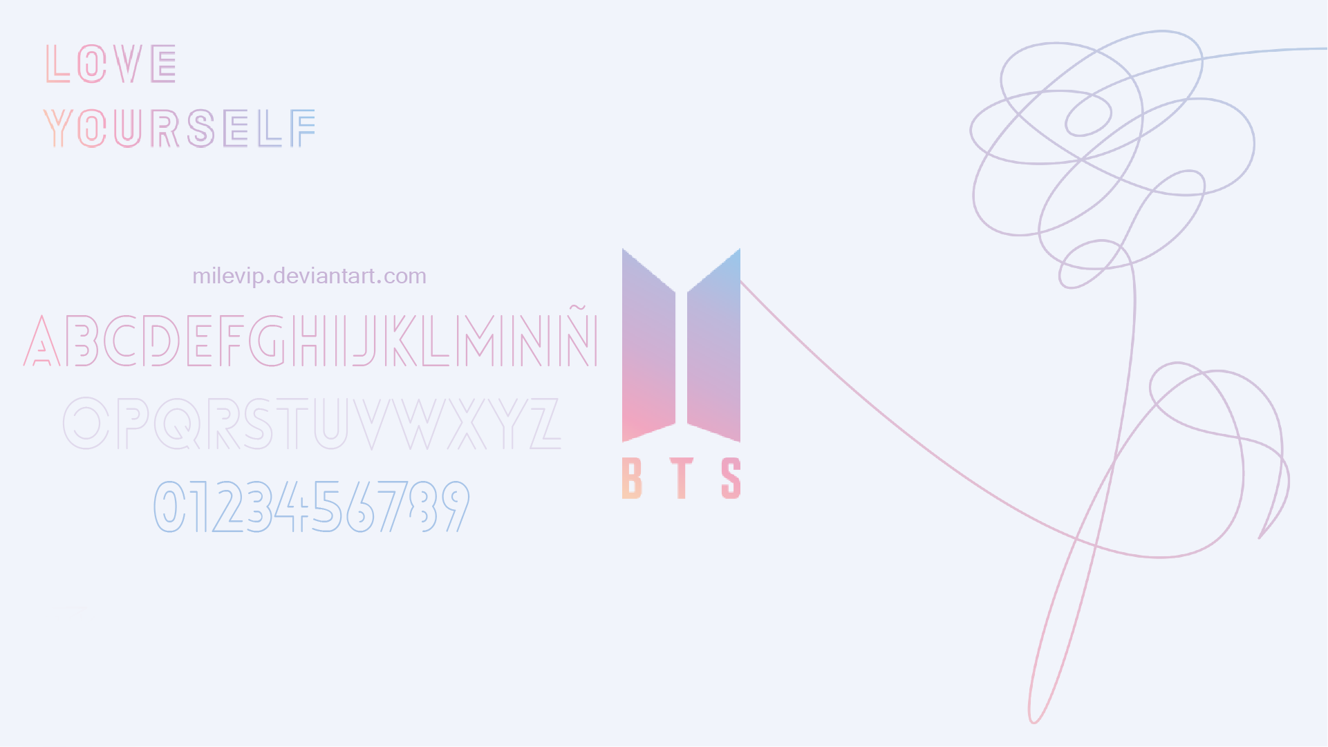 BTS - Love Yourself font by Milevip on DeviantArt