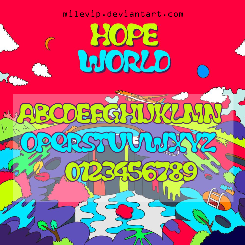 J-hope Hope World Mixtape Font by Milevip on DeviantArt
