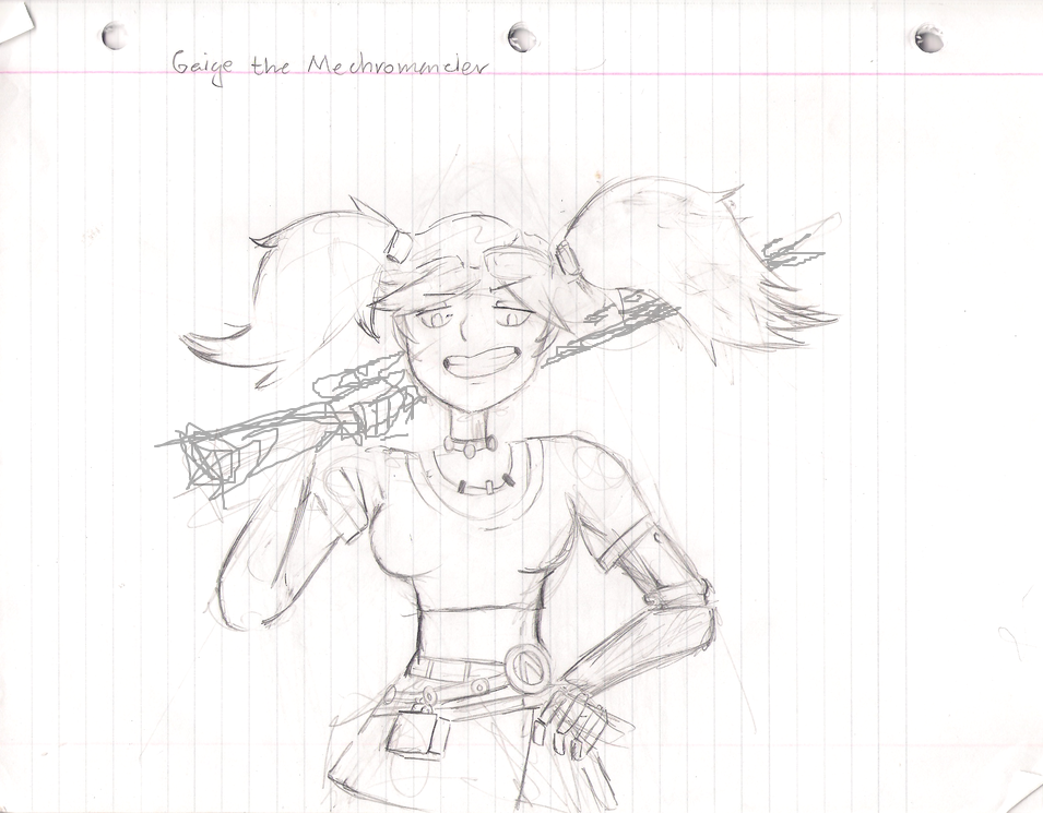 Gaige the Mechromancer [rough draft] by SamBiswas95 on DeviantArt
