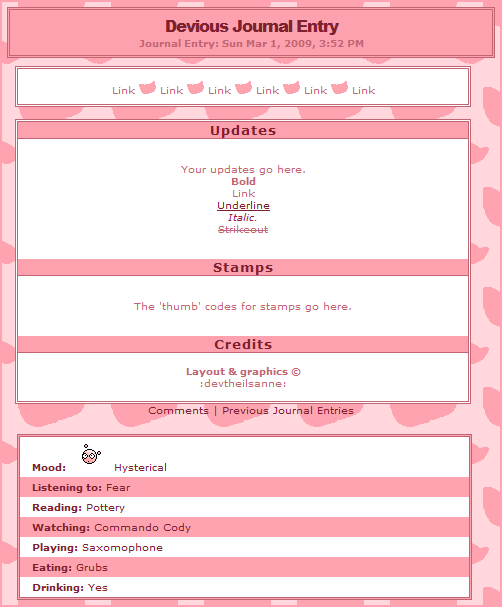 Free CSS: Pink Kitteh v.2 ' by theilsanne on DeviantArt