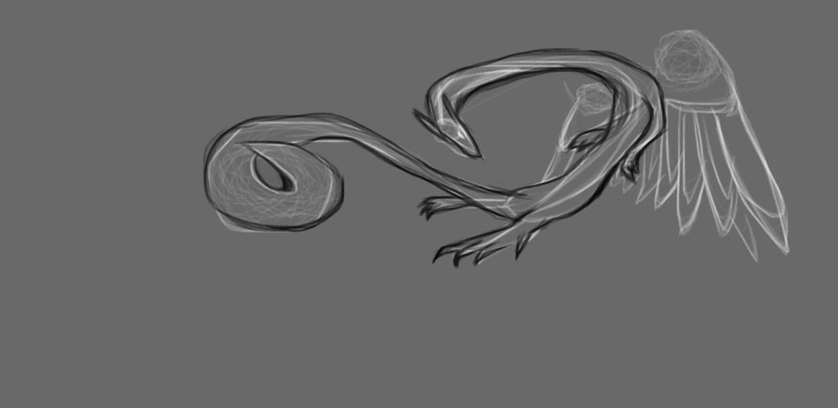 feathered winged dragon sketch by brisnake15 on DeviantArt