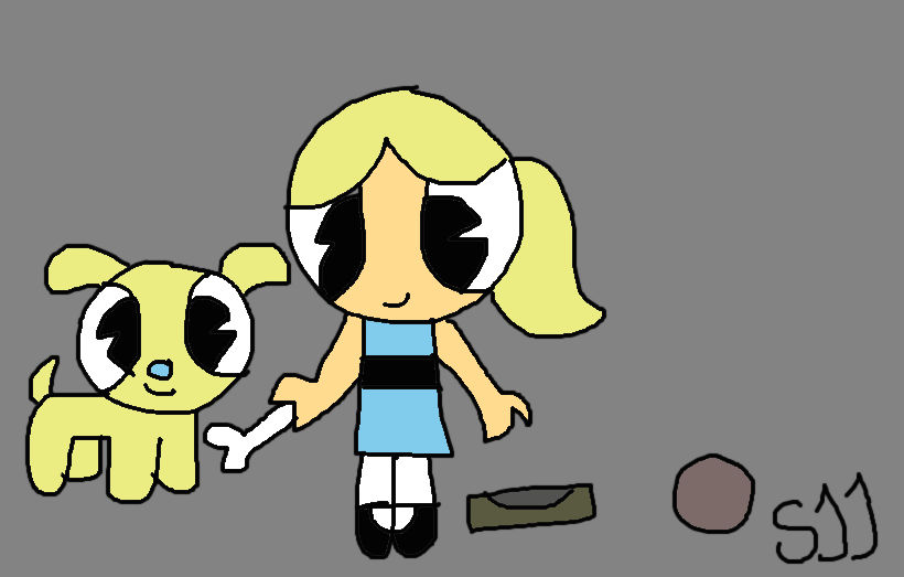 Bubbles and her pet dog in 1990 style by Stacey-11 on DeviantArt
