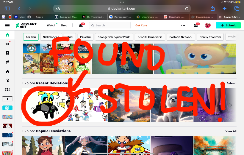 DEVIANTART FOUND STOLEN DRAWING by Stacey-11 on DeviantArt