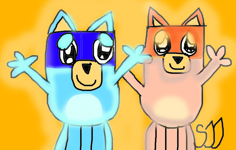 Bluey and Bingo Plush Fanart by Stacey-11 on DeviantArt