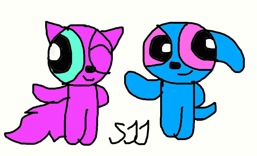 Pink Cat and Blue Dog PPG by Stacey-11 on DeviantArt