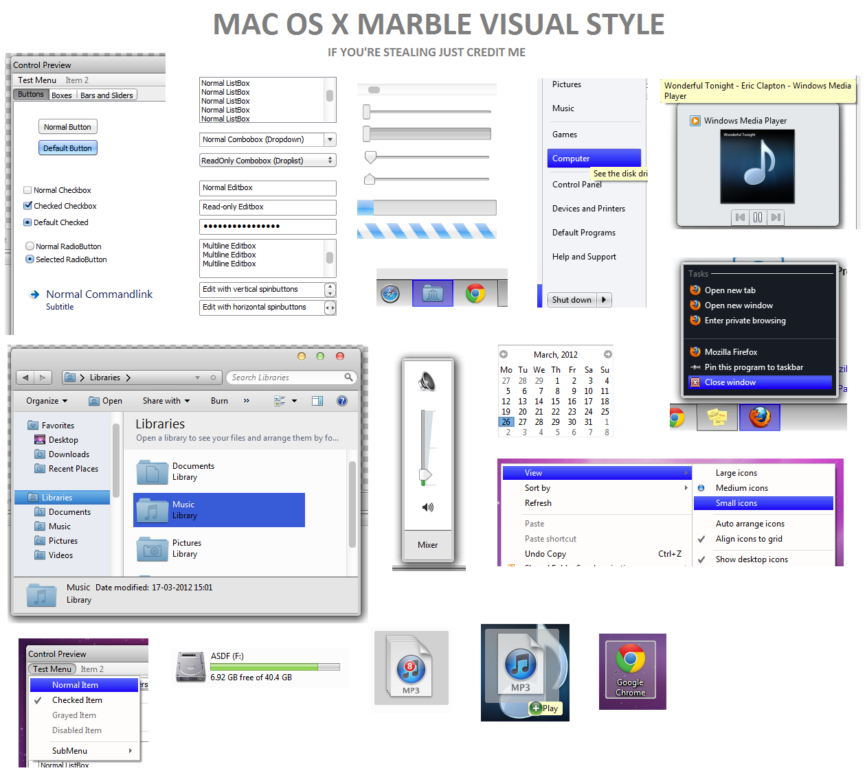 Mac OS X Marble Visual Style For Windows 7 by mrmyasdf on DeviantArt