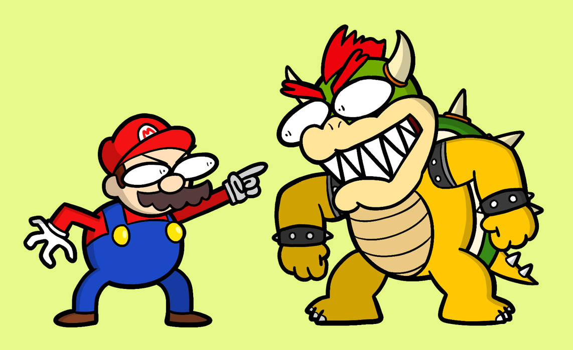 Mario and Bowser by ROBBYTHEROBBER on DeviantArt