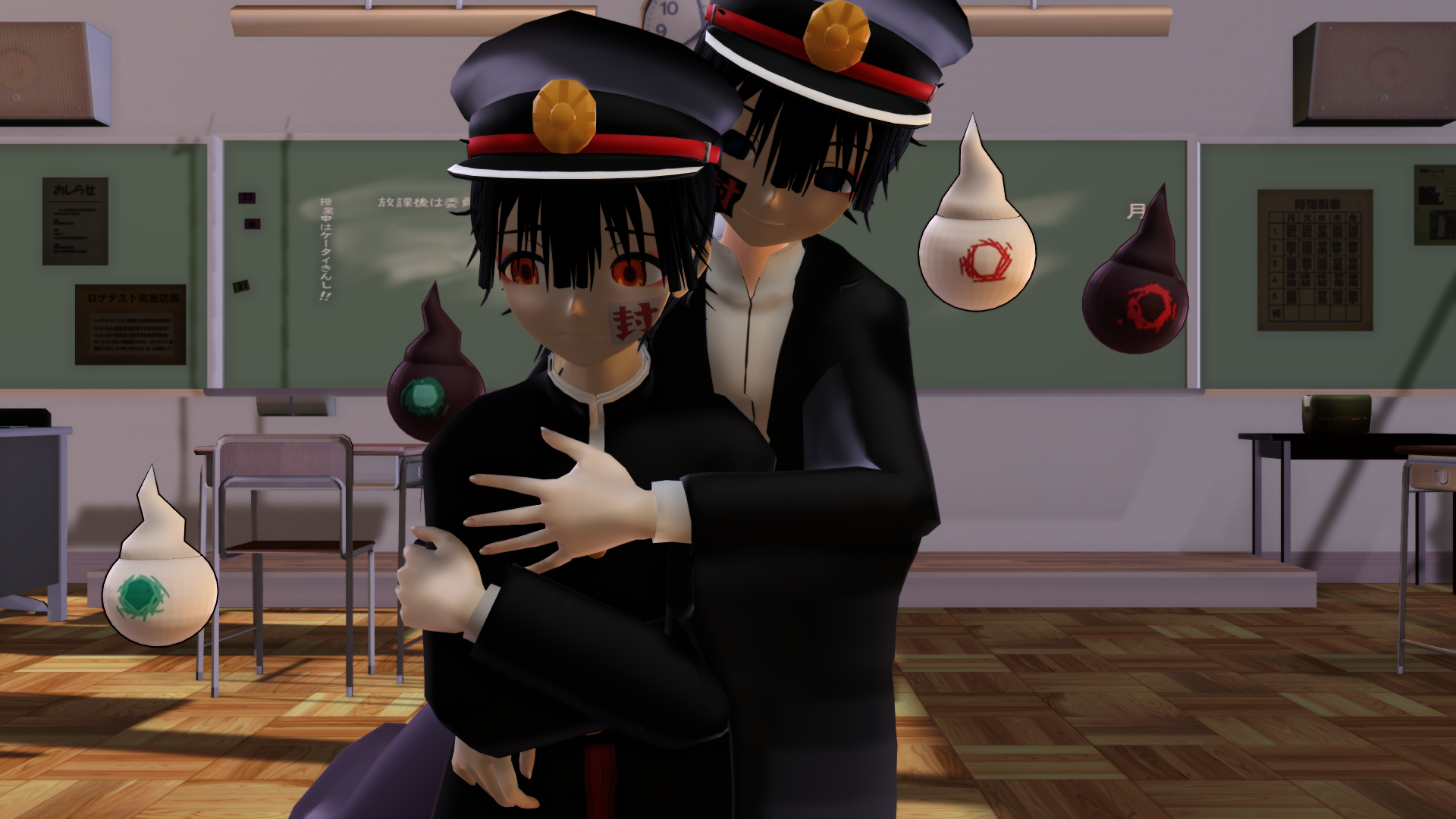 [MMD] Hanako-kun and Tsukasa (Modell DL down) by kamilla010 on DeviantArt