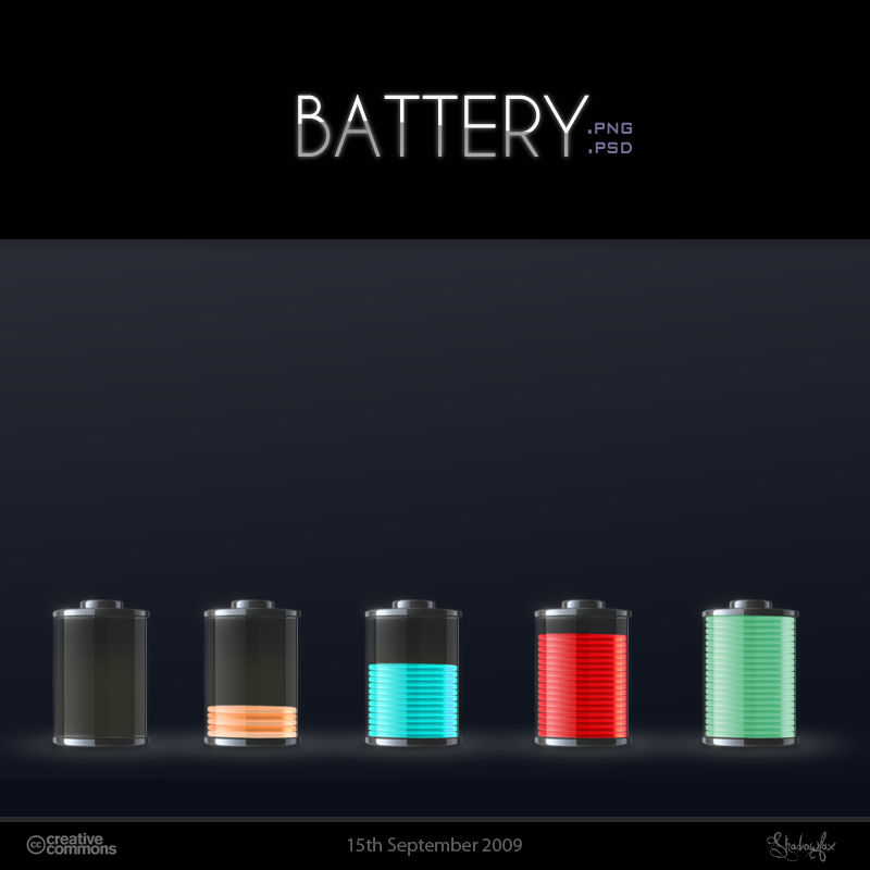 Battery Icons and psd by Shadowfax2009 on DeviantArt