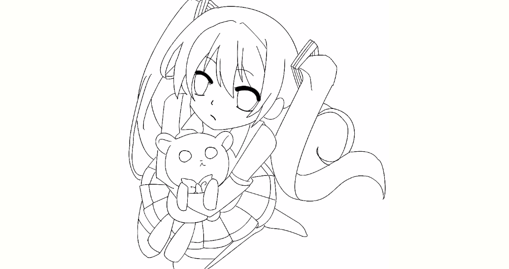 Hatsune Miku outline by kazumicuppycake by Taigaishere on DeviantArt