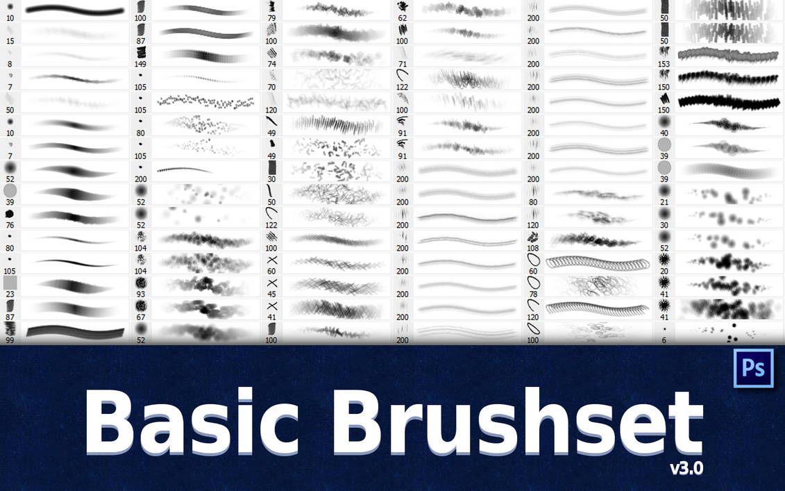 Basic Brush Set v3.0 by GrindGod on DeviantArt