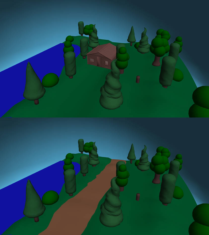 Forest and Cabin Stage by mbarnesMMD on DeviantArt