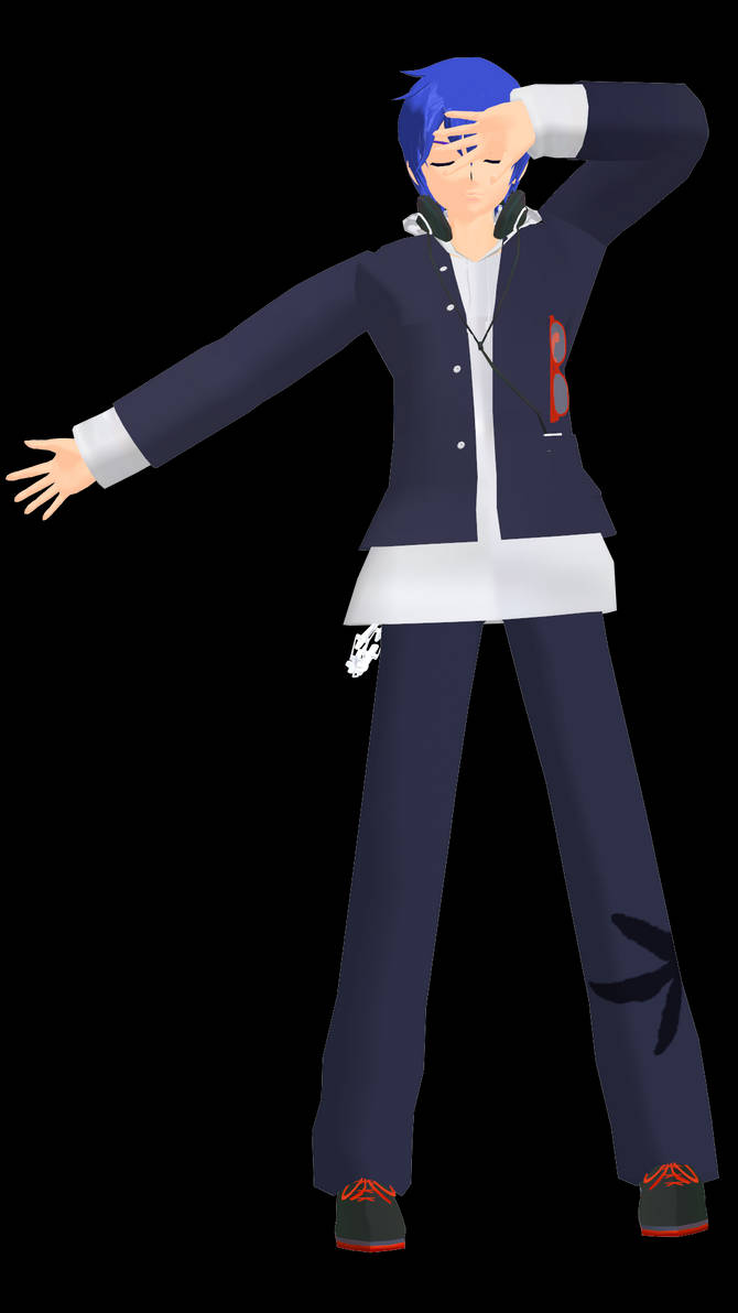 MMD School Uniform Parka - Kaito - Vocaloid by mbarnesMMD on DeviantArt