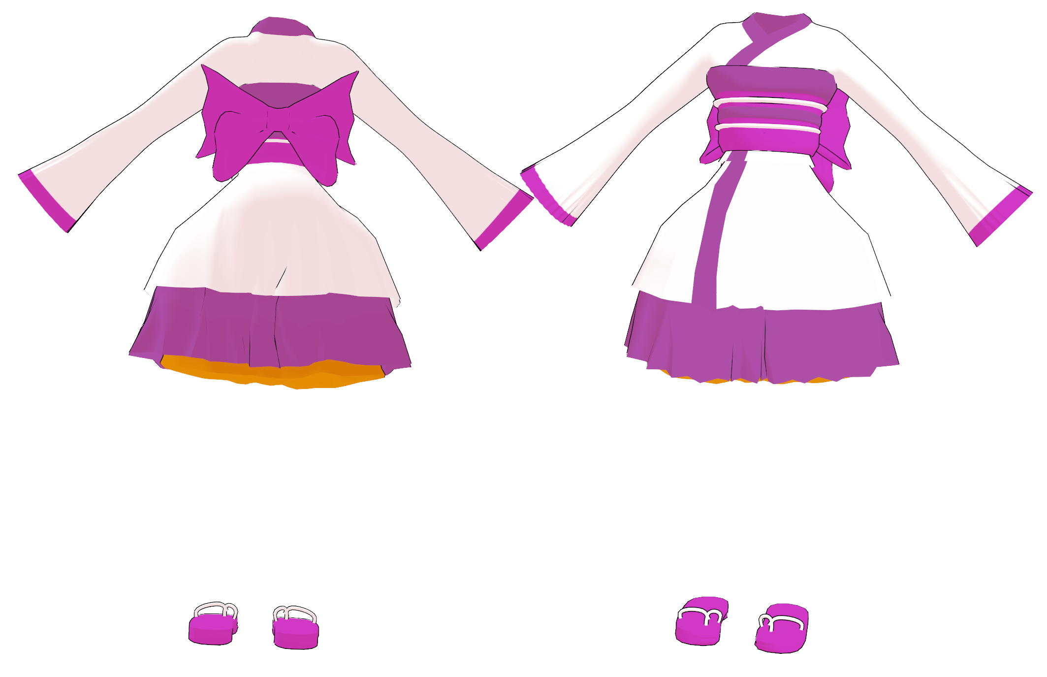 MMD Kimono short dress and shoes by mbarnesMMD on DeviantArt