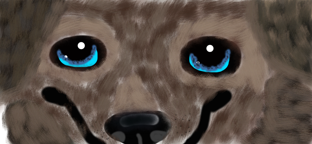 Light Brown Wolf With Blue Eyes