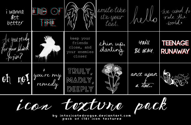 Icon Texture Pack #1 by intoxicatedvogue on DeviantArt