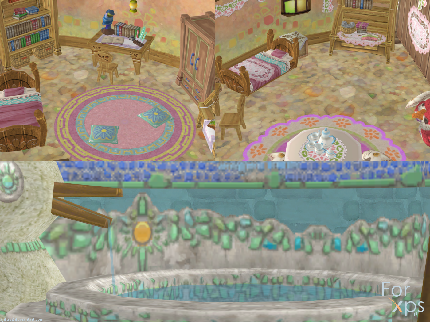 Zelda, Karane and Bath Rooms for XNALara by AJD-262 on DeviantArt