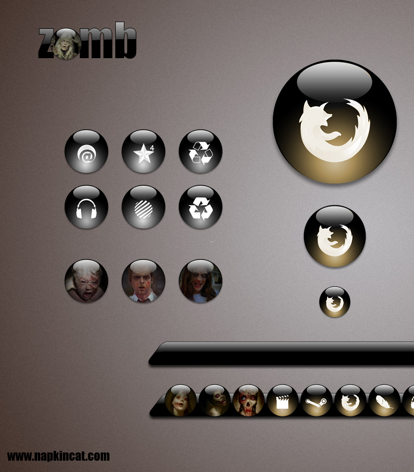 Zomb glass ObjectDock skin by NapkinKitty on DeviantArt