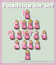 Peach cursors by magical-bra on DeviantArt