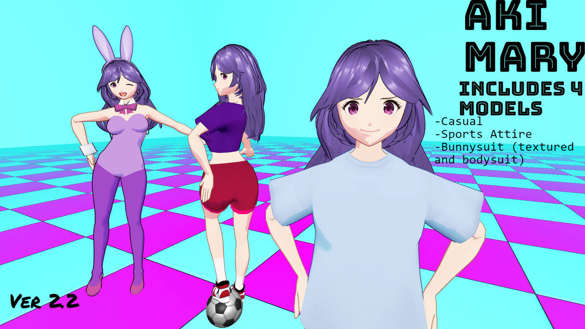 MMD Model Release: Aki Mary by MonadoBoy16 on DeviantArt
